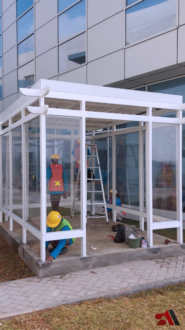 Instalasi Smoking Room Area | PT. Lamipak Indonesia