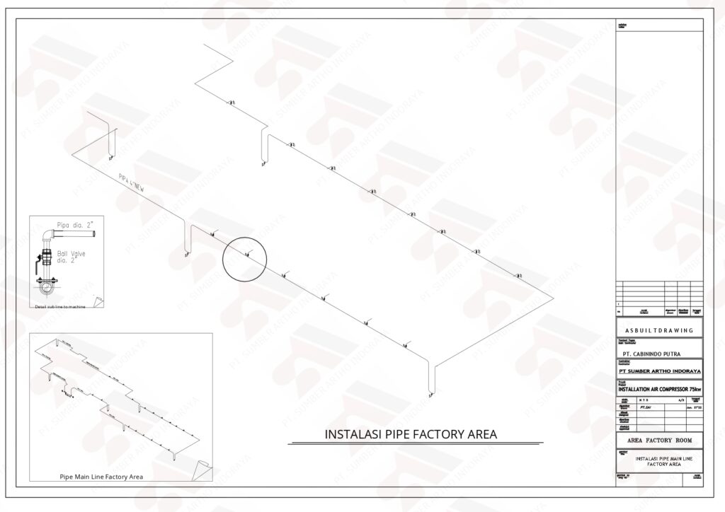 Drawing Modification Piping New Main Line Production - Sumber Artho ...